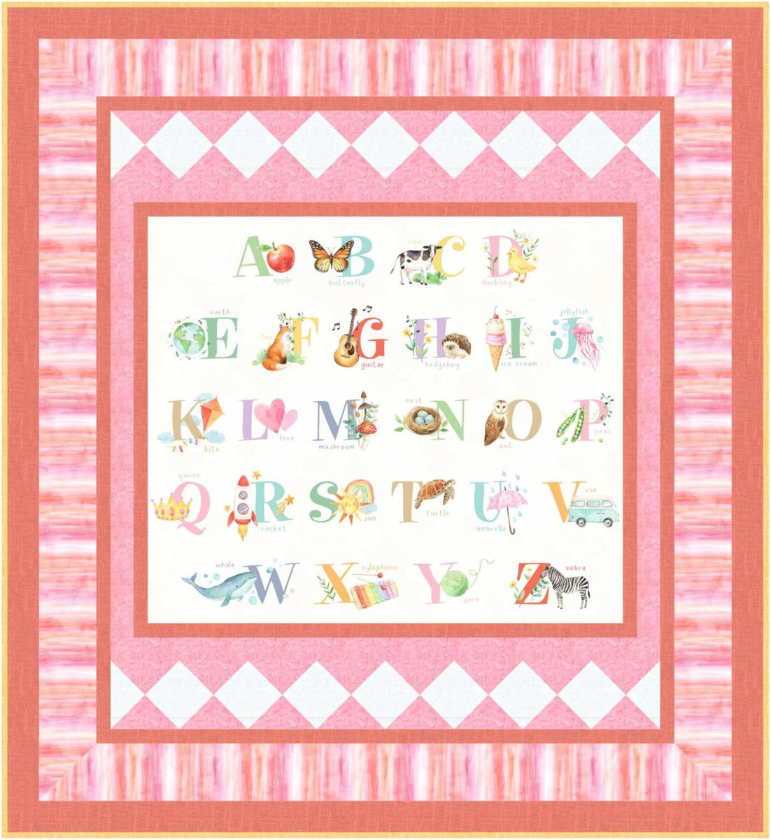 Alphabet Love Pink Kit – Batiks Etcetera & Sew What Fabrics