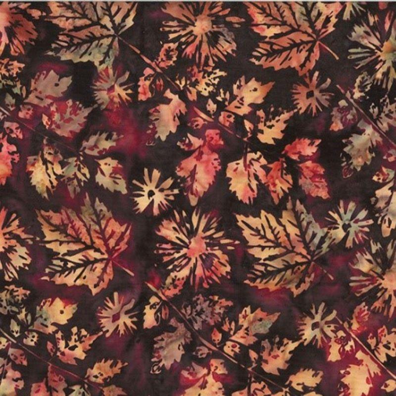 Hoffman Veined Leaves V2547 347 Lava – Batiks Etcetera & Sew What Fabrics