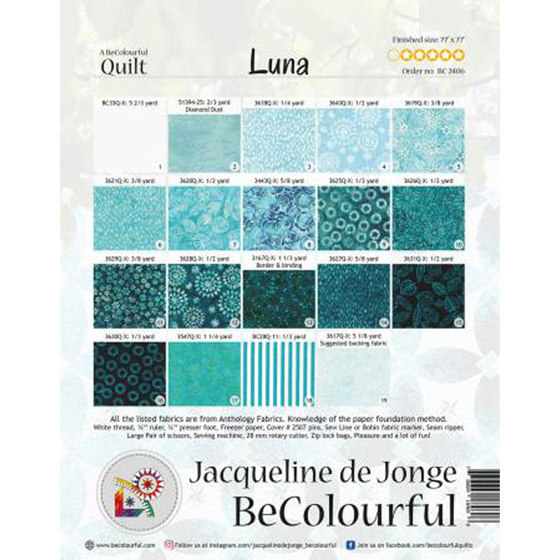 Luna Pattern - Jacqueline de Jonge – Batiks Etcetera & Sew What Fabrics