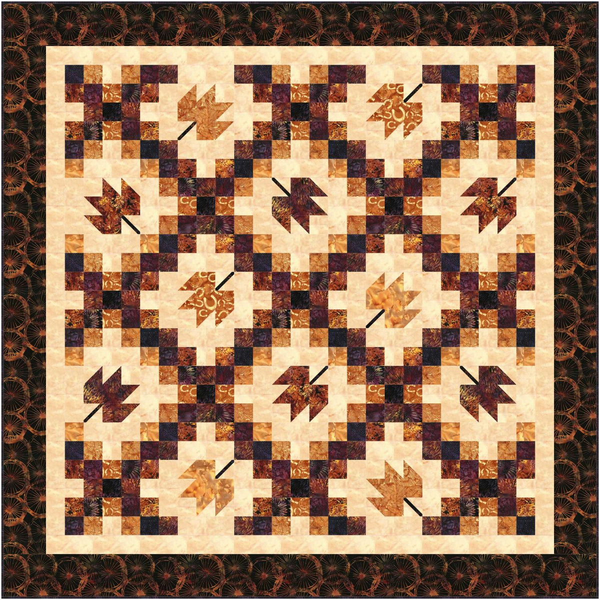 Double Irish Leaves Quilt Kit – Batiks Etcetera & Sew What Fabrics