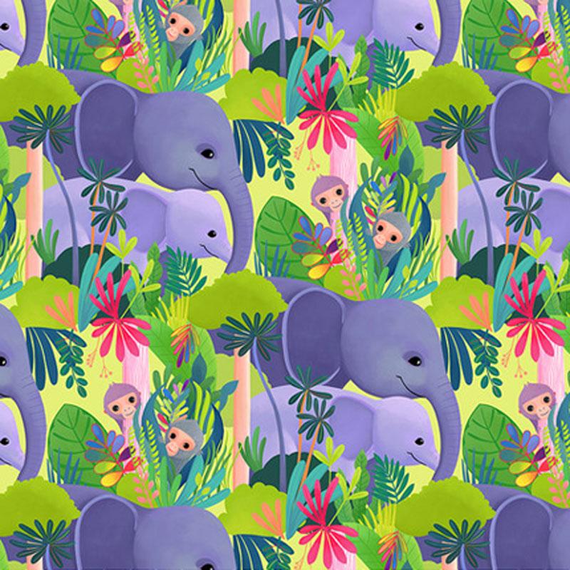 Free Spirit Love In the Wild PWKT044 Green – Batiks Etcetera & Sew What ...