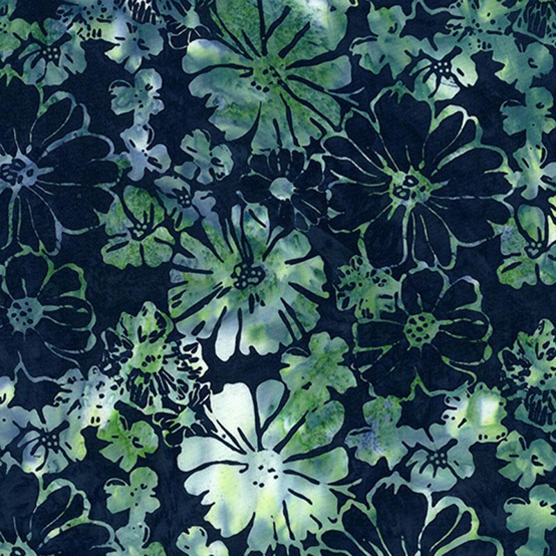 Hoffman Bold Floral X2634 216 Black Jade – Batiks Etcetera & Sew What ...