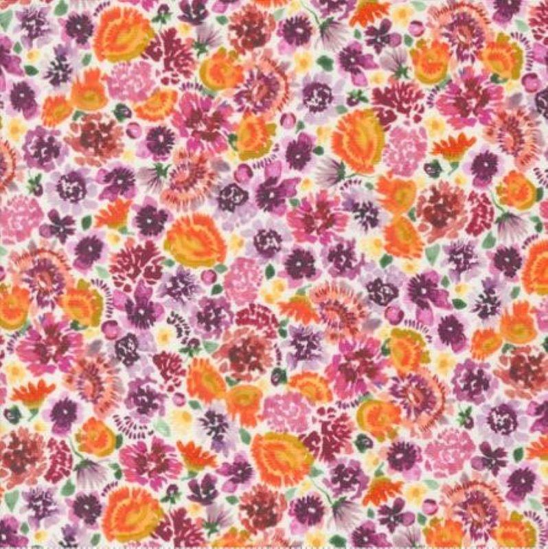 Moda Floribunda 39809 11 Violet – Batiks Etcetera & Sew What Fabrics
