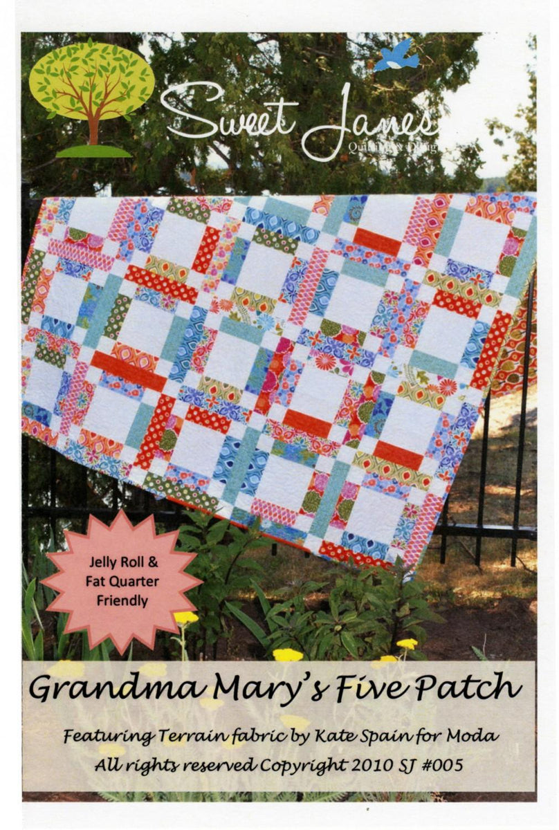 Grandma Mary's Five Patch Pattern - Sweet Jane's Quilting – Batiks ...