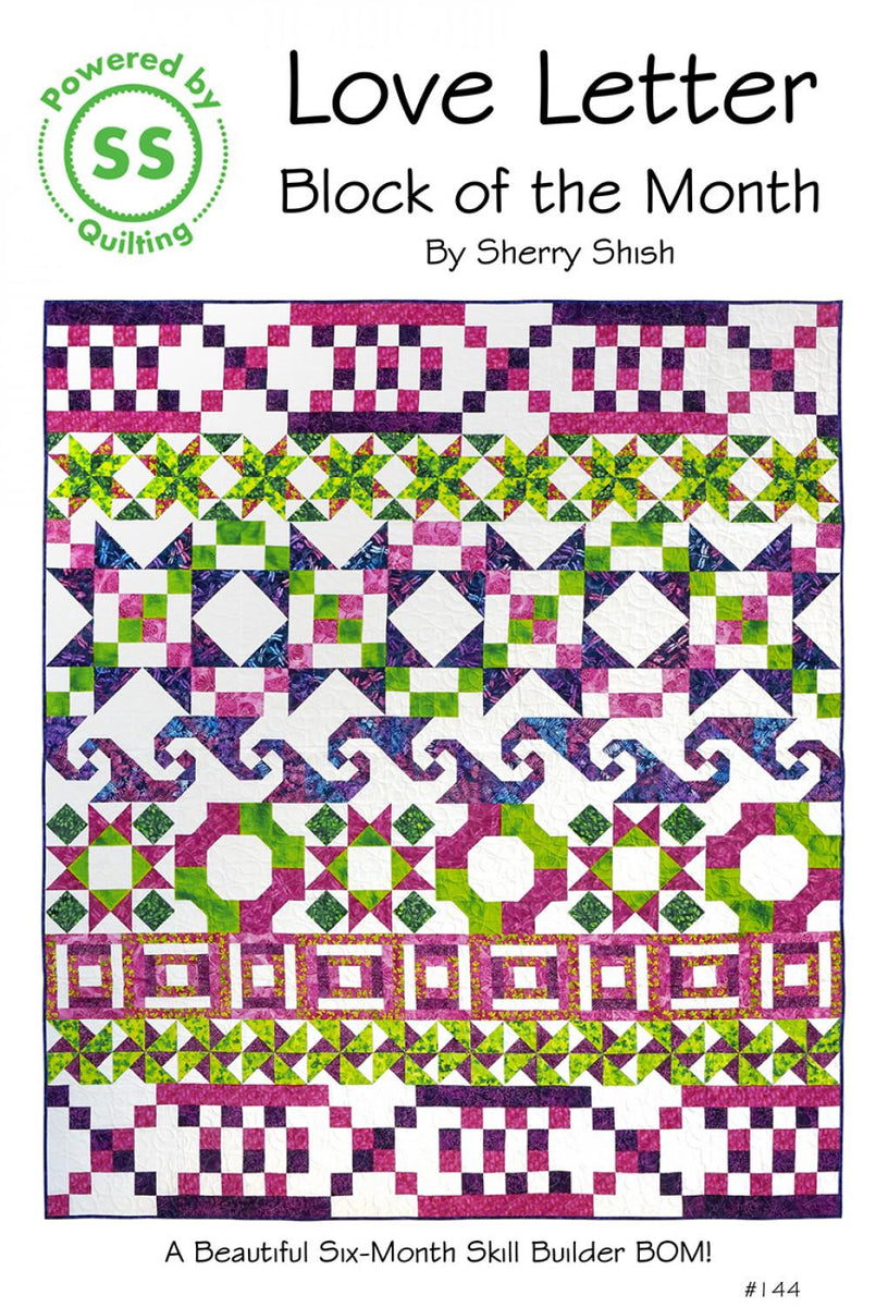 Love Letter Block of the Month Pattern By Sherry Shish for Powered by ...